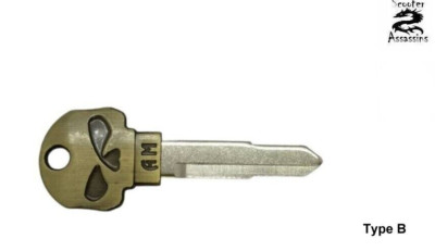 SKULL KEY BLANK for Honda Sym Kymco PGO Etc scooters + motorcycles (B ...