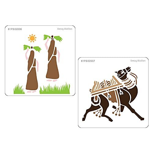 Warli Art Stencils For Wall Painting Dancing Warli Stencil For Art ...