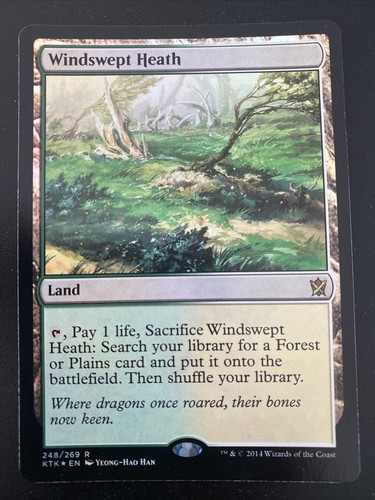 FOIL Windswept Heath | MTG Magic Khans of Tarkir | English Rare Near ...