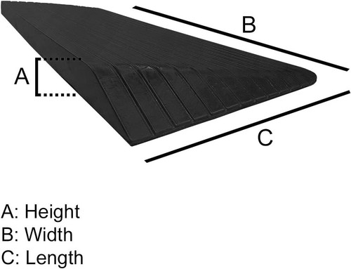 3.5" Rise Rubber Threshold Ramp Nonslip | eBay