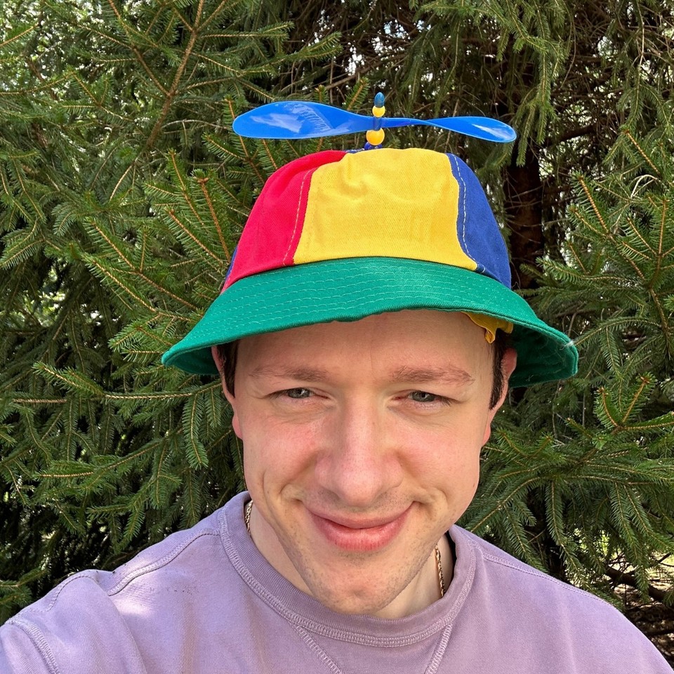 Rainbow Propeller Beanie Spinner Festival Party Cosplay Cap Adult ...