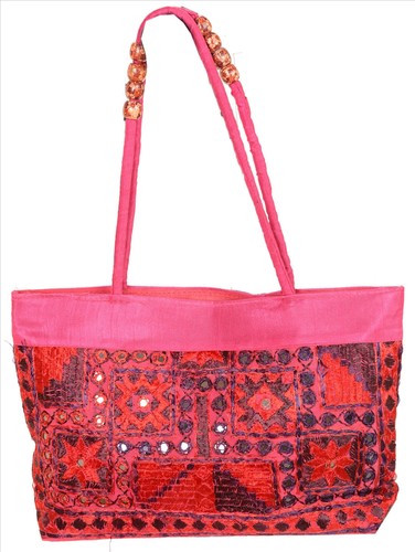 Sanskriti Vintage Style Handbag Hand Embroidered Bagh Phulkari Shoulder ...