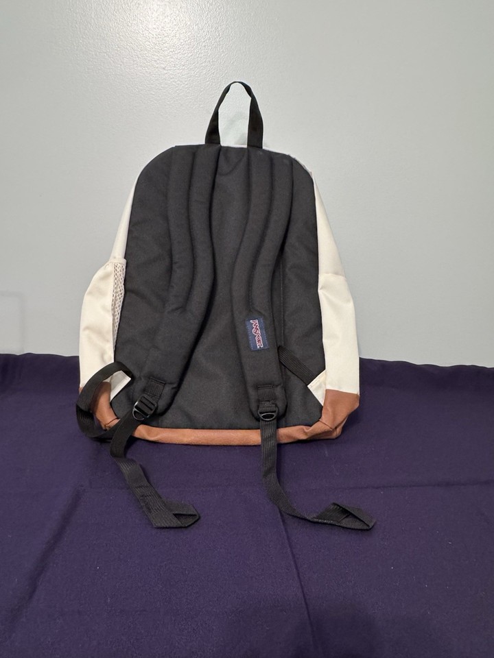 Jansport Big Student Backpack Coconut Ivory Large New With Tags!! | eBay
