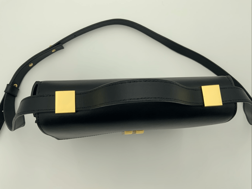 DEMELLIER London Vancouver Smooth Leather Women's Crossbody Bag- Black ...