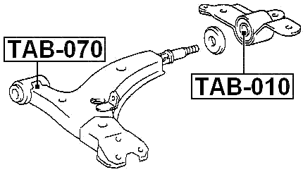 Front Bushing, Front Control Arm Fits Toyota 48068-12130, 48069-12130 ...