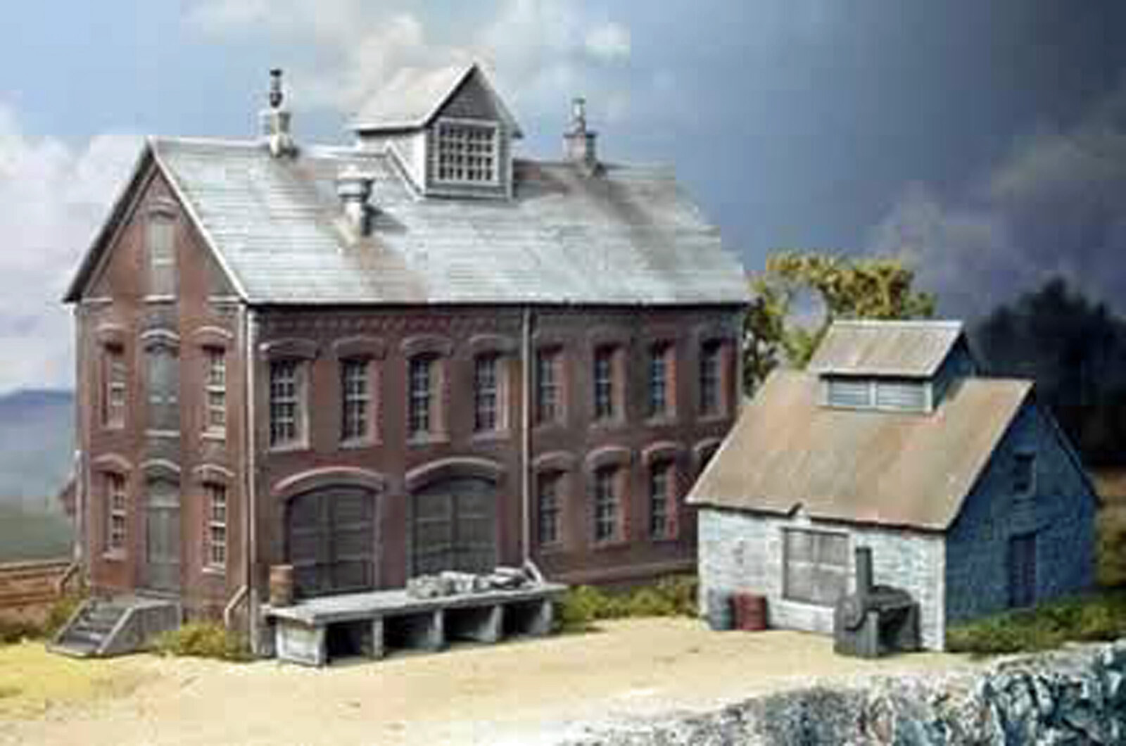 EASTON MILL HO HOn3 Model Railroad Structure Unpainted Plastic Kit ...