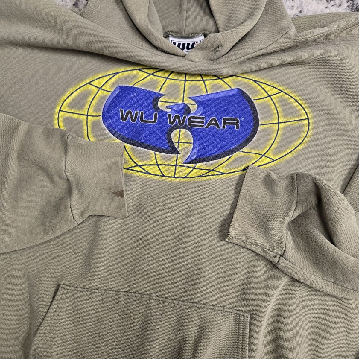 Vtg 90s Wu Wear Hoodie Light Brown 2XL Wu Tang Clan Rap Vtg 90s Wu Wear Hoodie Light Brown 2XL Wu Tang Clan Rap