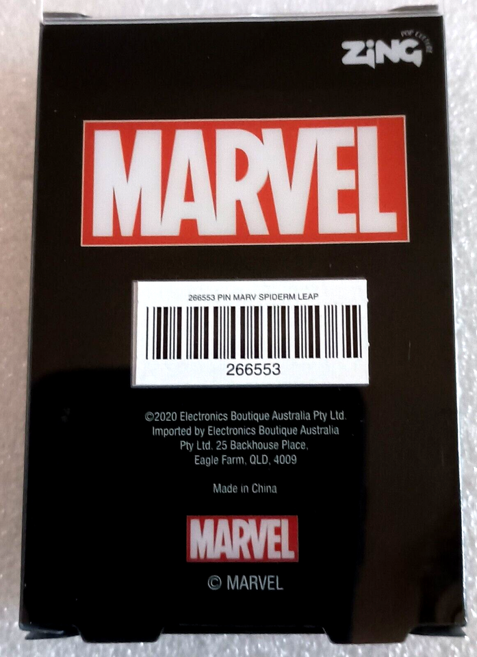 Marvel Spider-Man Zing Lapel Pin Sealed New MOC 2020 Australian ...