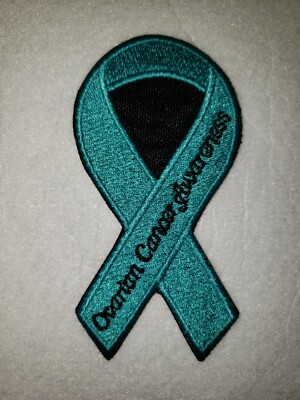 OVARIAN CANCER AWARENESS TEAL RIBBON MOTORCYCLE BIKER VEST PATCH | eBay