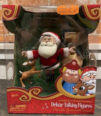 HTF! Forever Fun Rudolph the Red Nosed Reindeer Santa Deluxe Talking ...