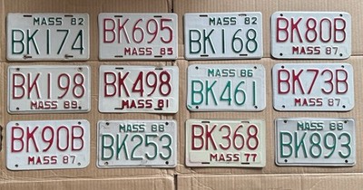 Large Massachusetts Blue Knights License Plate Lot 22 License Plates | eBay