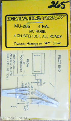 Details West HO #265 MU Cables -- 4-Cluster Set, All Roads (Light Cast ...