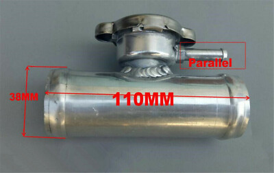 NJ-38mm 1-1/2" OD Inline Radiator Pipe Filler Neck&Free 1.1 BAR Cap ...