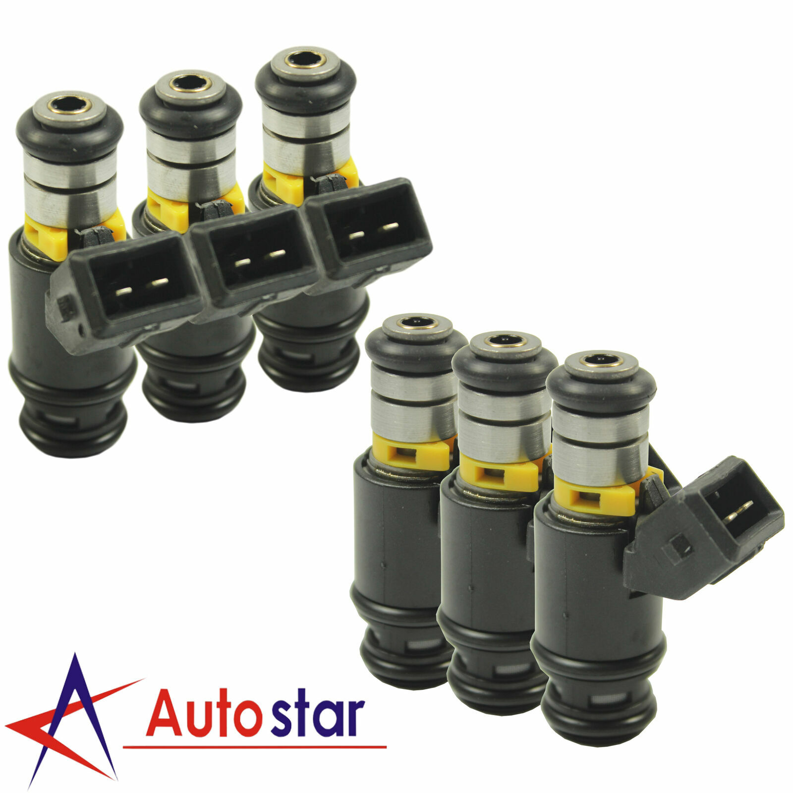 New Set of 6 Fuel Injectors Mach For 97-03 VW Golf Jetta EuroVAN 2.8L ...