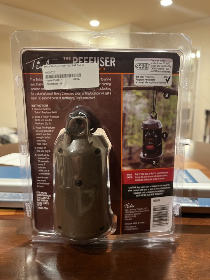 Tink’s Scent Dispersal Peefuser #69 Doe-In-Rut Refill Scent Diffuser | eBay