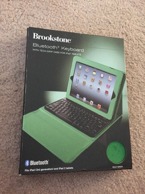 Brookstone Bluetooth Keyboard with Tech-Grip Case (V3V2BTKBKLGR) for ...