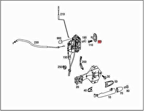 Genuine MERCEDES 906 5-t Box 906 Bus Lock striker 9067200004 | eBay