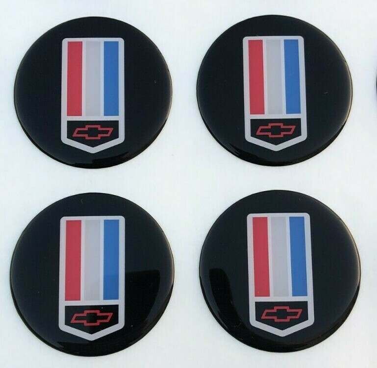 Chevrolet Center Wheel Emblem 2” Round Vinyl 4pcs Camaro Nova Chevelle ...