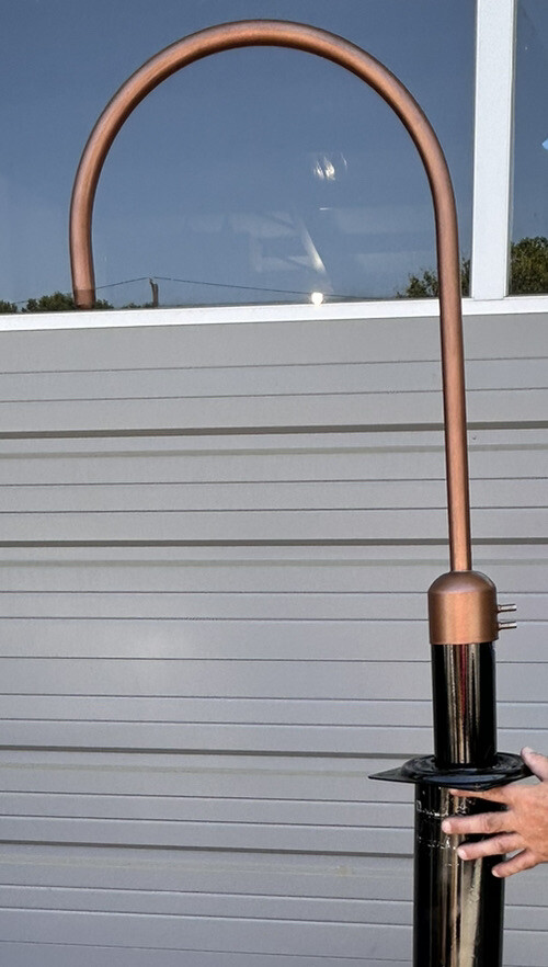 Vintage NYC Street Light Pole Lamp Light Tear Drop LED And Copper Pole ...