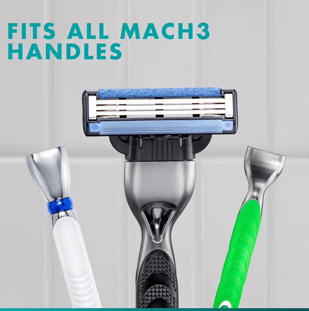 Gillette Mach 3 x 20 Razor Blade Cartriges Stainless Steel Lubrastrip ...