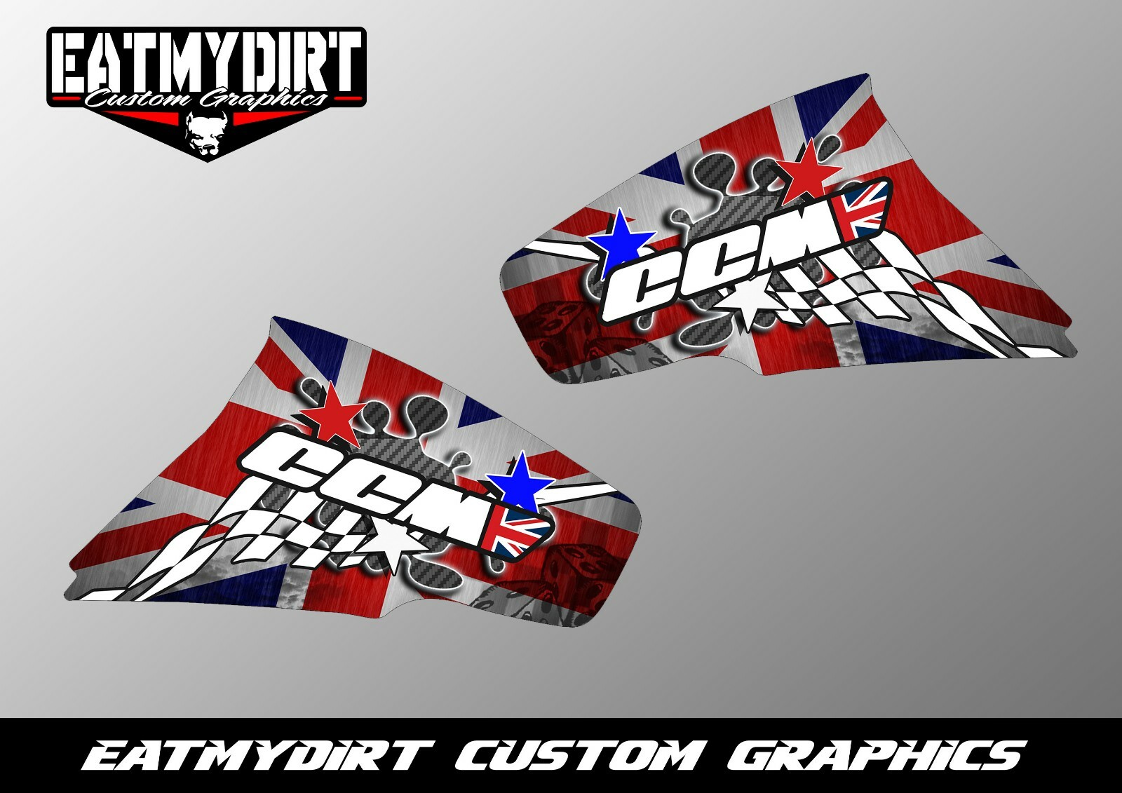 FOR CCM R604 644 TANK GRAPHICS DECALS SUPERMOTO MX MOTOCROSS STICKERS ...