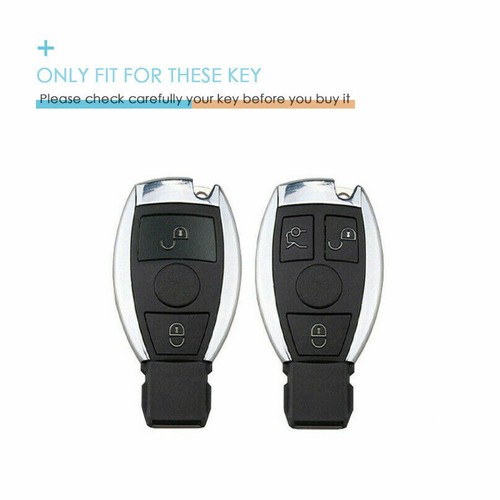 2 3 Buttons Leather Smart Car Key Fob Case Cover For Mercedes Benz CLA ...