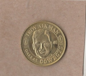 1996 Pinnacle QB Club Troy Aikman(c) bronze coin | eBay