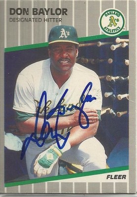 Don Baylor authentic signed autographed trading card COA | eBay