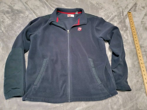 Oobe Chick Fil A Fleece Employee Jacket Pockets Blue Full Zip Adult ...