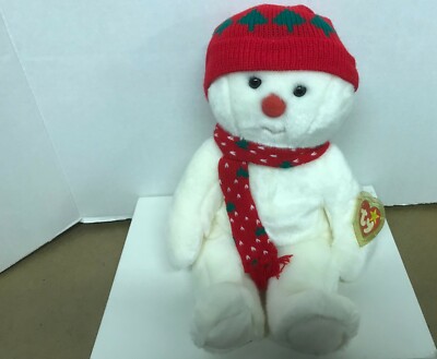 Ty Beanie Baby Buddy Buddies Snowboy Snowman Christmas 1999 NWT Plush ...