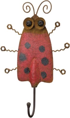 Ladybug Diggity Distressed Upcycled Metal Tool Wall Garden Hook decor ...