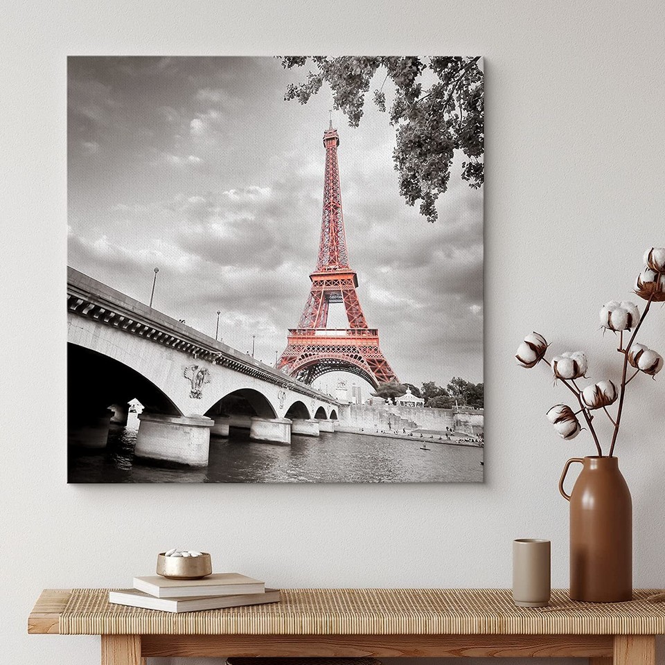 Eiffel Tower Paris Citiscape Canvas Print Wall Art Decor for Living ...