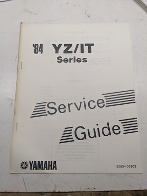 YAMAHA SERVICE GUIDE DEALER BOOK YZ IT SERIES 90894-09303 1984 ...