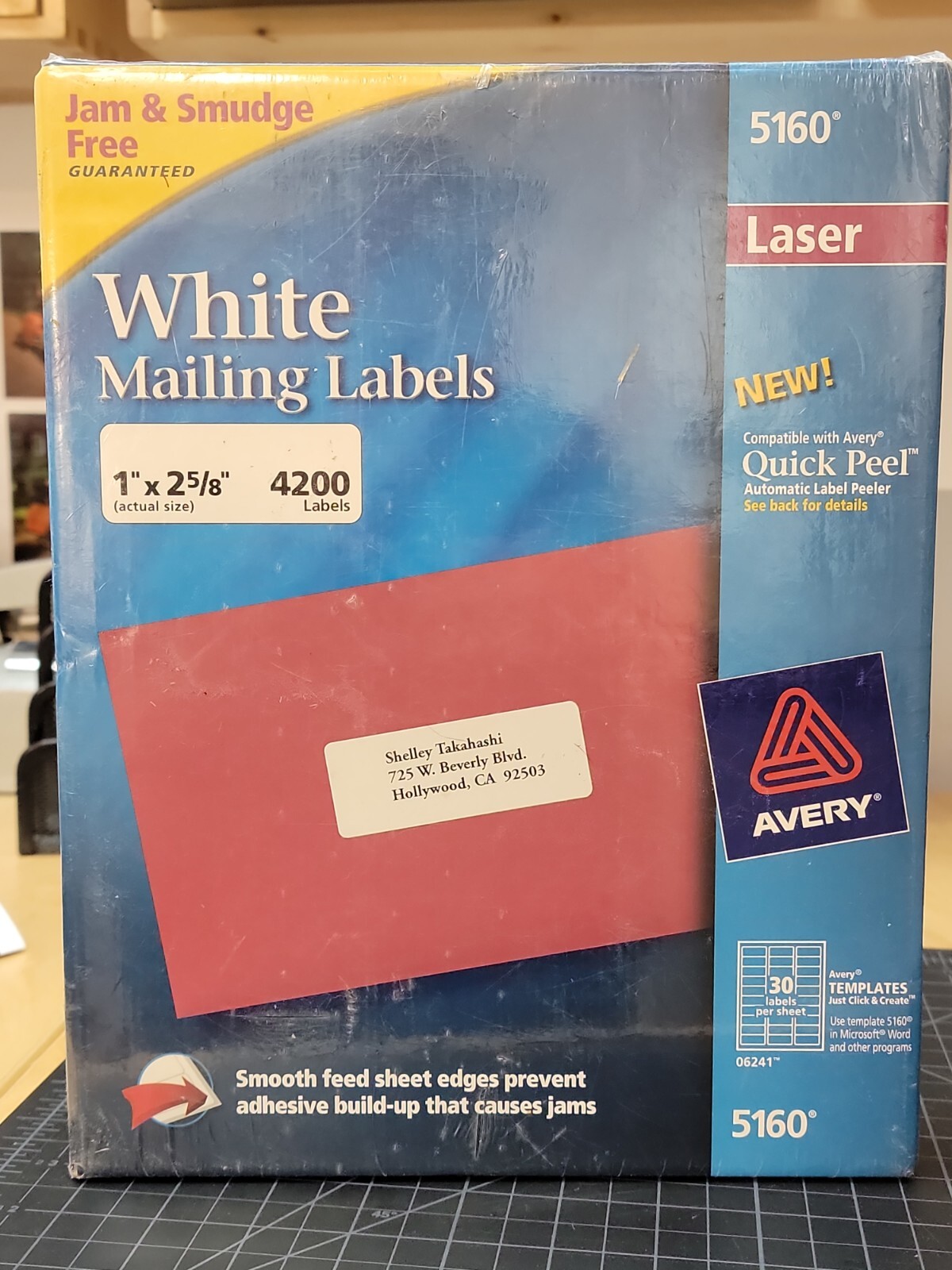 Avery 5160 Easy Peel White Address 3660 of 4200 Labels 1 X 2-5/8" Laser ...
