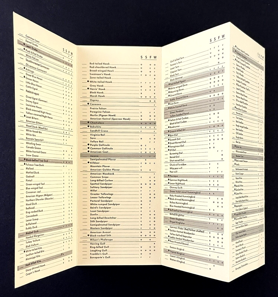 1978 Birds Of Santa Ana Texas National Wildlife Refuge VTG Travel ...