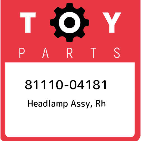 81110-04181 Toyota Headlamp assy, rh 8111004181, New Genuine OEM Part ...