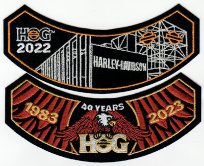 2022 & 2023 HOG Membership Rocker Patch HARLEY DAVIDSON OWNERS GROUP HD ...