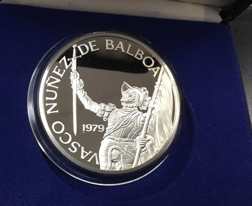 1979 Silver 20 Balboas Coin Of The Republic Of Panama 4.6 oz Large ...