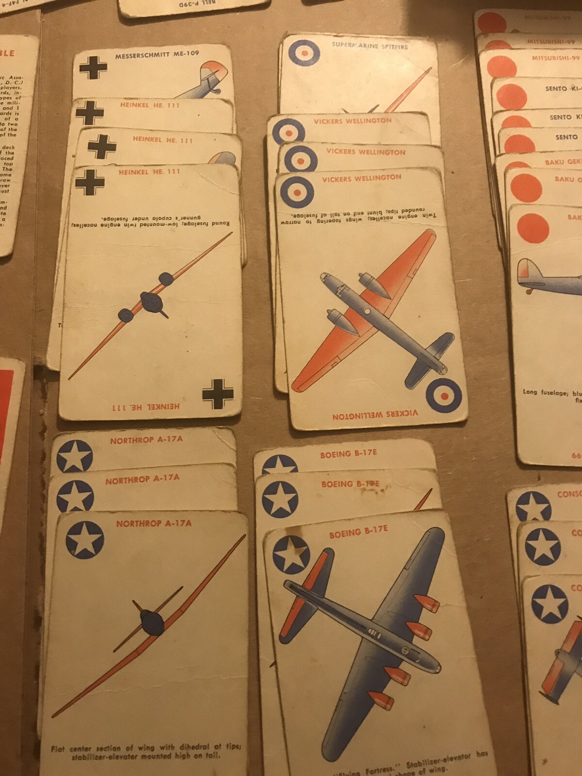 WW2 CARD GAME #1 SQUADRON SCRAMBLE EXTRA & MISSING CARDS NOT ...