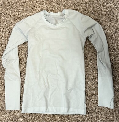 Lululemon Swifty Tech Long Sleeve Shirt, Light Aqua, Size 6 | eBay