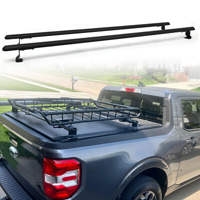 60" Adjustable Aluminum Truck Topper Roof Rack - 500LB Capacity Van ...