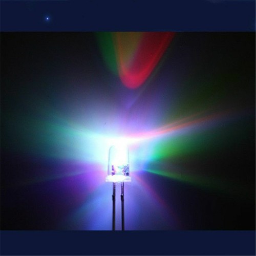 3mm/5mm LED Lamp Fast/Slow Flash RGB Water Clear Light Round Top ...