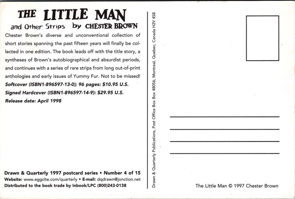 Postcard The Little Man + Other Steps Chester Brown Drawn & Quarterly ...