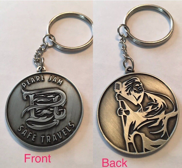 Pearl Jam Keychain 2018 Safe Travel Fob Key NEW OOP Vedder NOS St ...