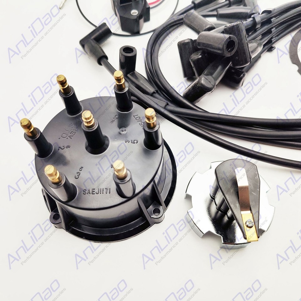 Mercruiser Spark Plug Wires Distributor Cap Ignition Rotor V6 4.3 L 262 ...