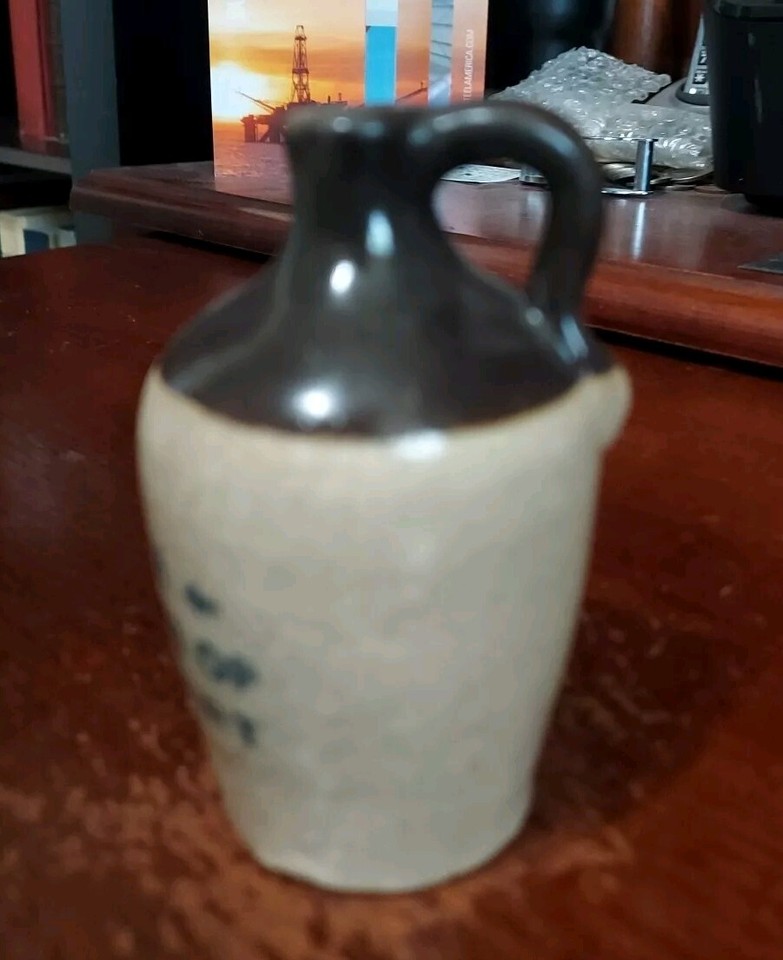Elite Rye Jug Compliments of Wright & Hurt Miniature Stoneware Sample ...