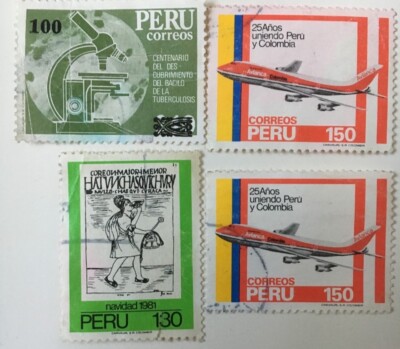 Peru 4 Postage Stamps 1981 Christmas 1983 Airmail | eBay