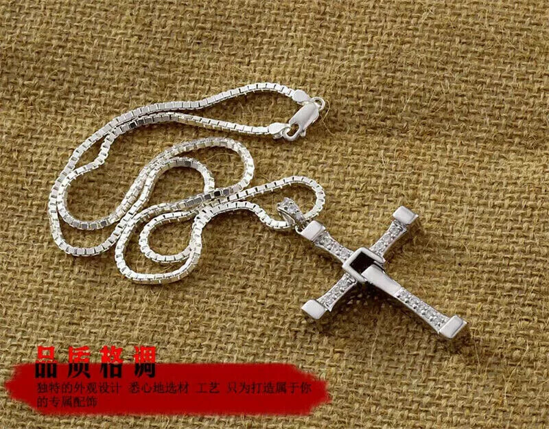 925 Sterling Silver Fast and Furious Dominic Toretto Cross Pendant ...