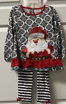 Girls 2Pc Christmas Santa Pajama Set, 4 | eBay