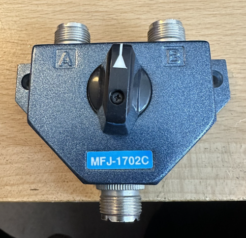 MFJ-1702C TWO Position Antenna 2000W HF UHF Coax Switch Used Nice ...